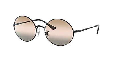 Ray-Ban RB1970 Oval 1970 Bi-Gradient 54 Pink/Brown & Black Sunglasses ...