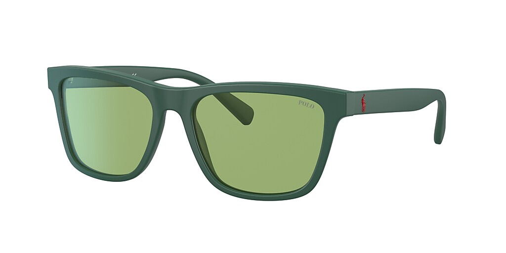 Polo Ralph Lauren Ph4167 56 Verde Oscuro And Verde Bosque Mate Lentes De
