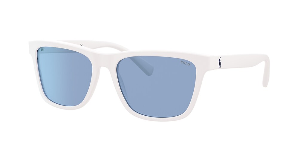 Polo Ralph Lauren Ph4167 56 Azul Claro And Blanco Mate Lentes De Sol