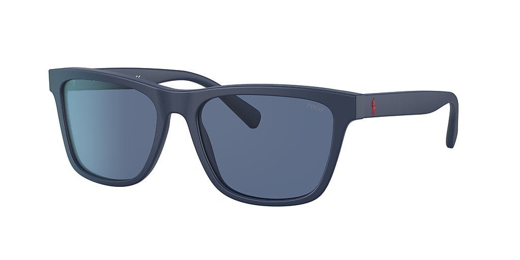 Polo Ralph Lauren Ph4167 56 Azul Oscuro And Azul Marino Mate Lentes De