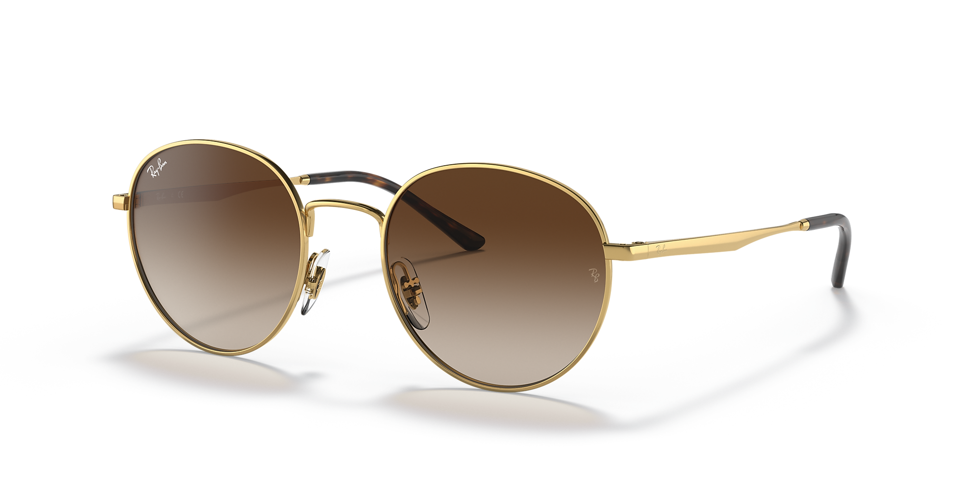 Ray-Ban RB3681 50 Gradient Brown & Gold Sunglasses | Sunglass Hut USA