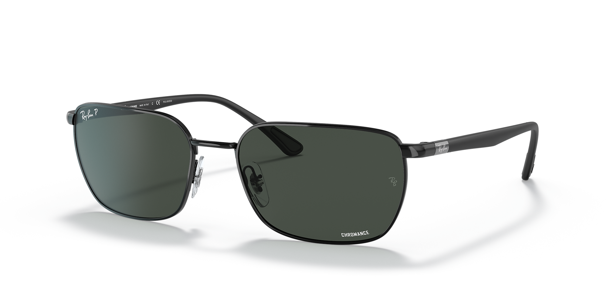 Ray-Ban RB3684CH Chromance 58 Cinza-escuro & Preto Polarizados Óculos ...