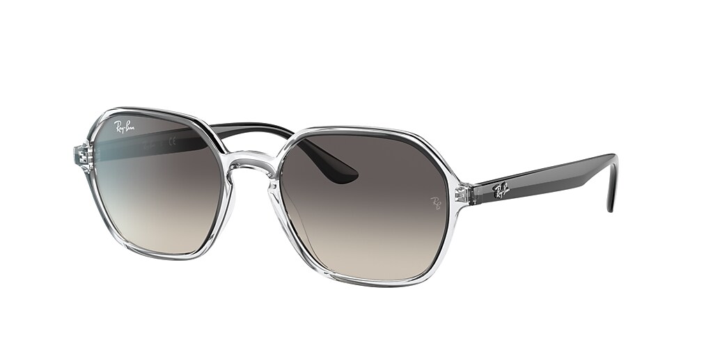 Ray-Ban RB4361 52 Grey Gradient & Transparent Sunglasses | Sunglass Hut ...