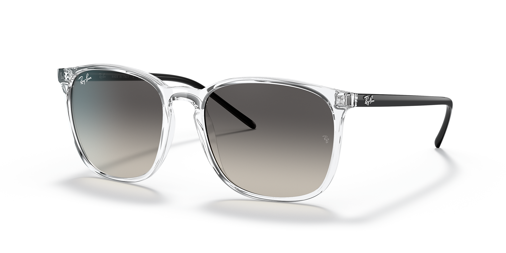 Ray-Ban RB4387 56 Grey Gradient & Transparent Sunglasses | Sunglass Hut USA