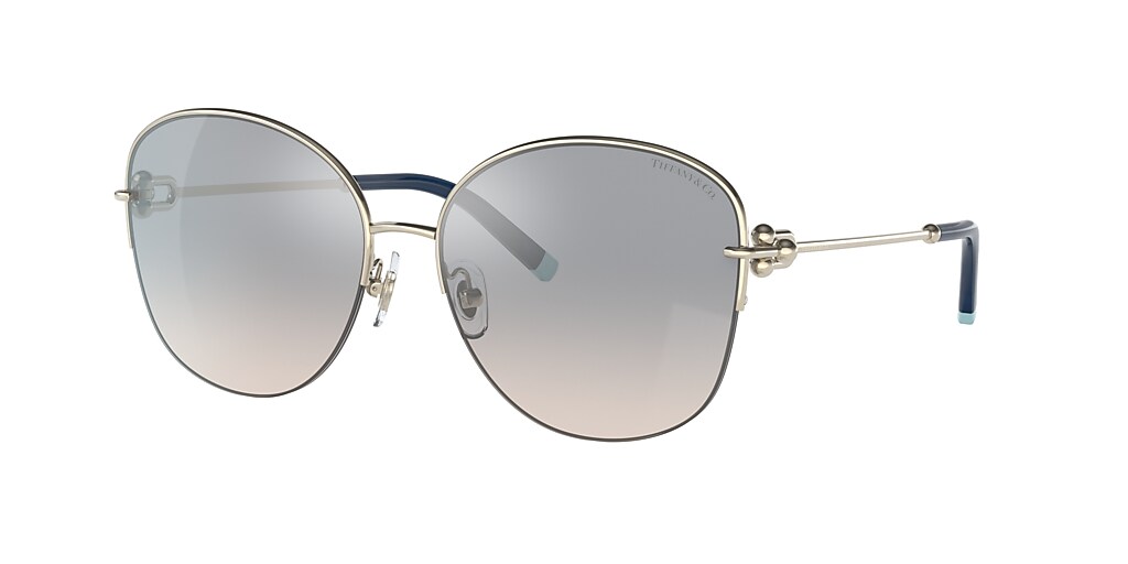 Tiffany & Co. TF3082 58 Gradient Blue Mirror Silver & Pale Gold ...