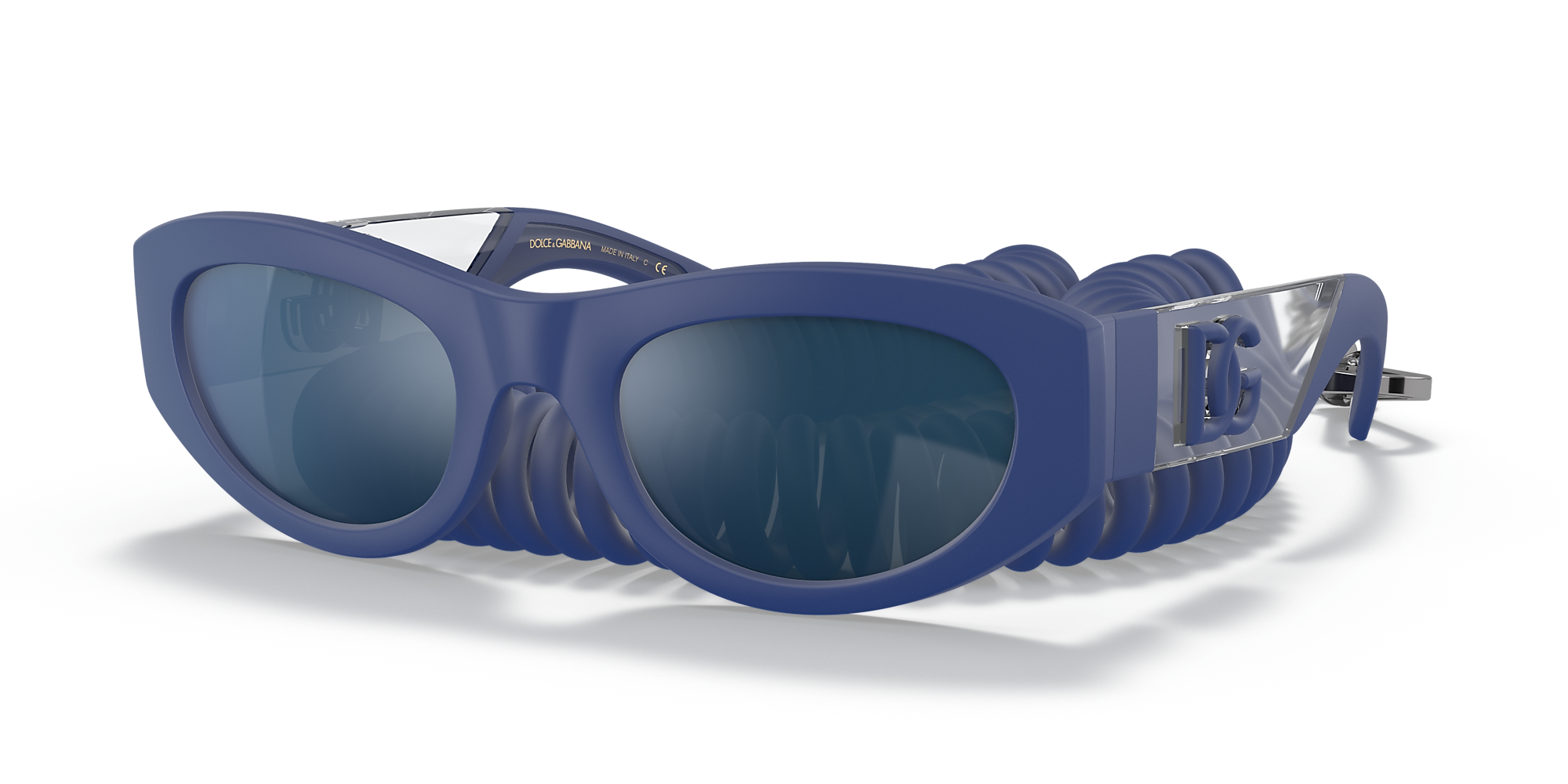 Dolce&Gabbana DG6174 54 Blue Mirror Blue & Blue Rubber Sunglasses ...