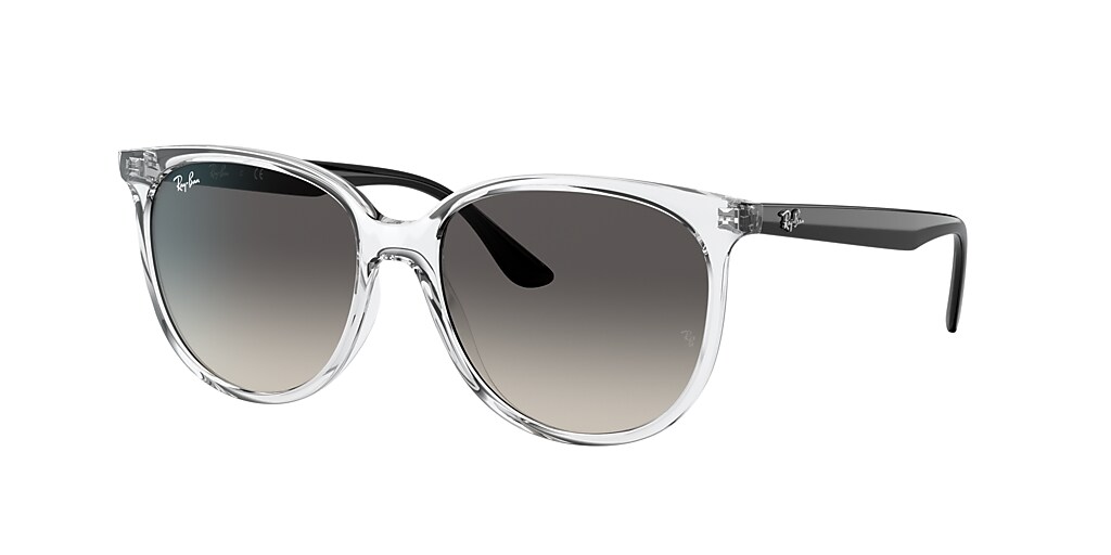 Ray-Ban RB4378 54 Grey Gradient & Transparent Sunglasses | Sunglass Hut ...