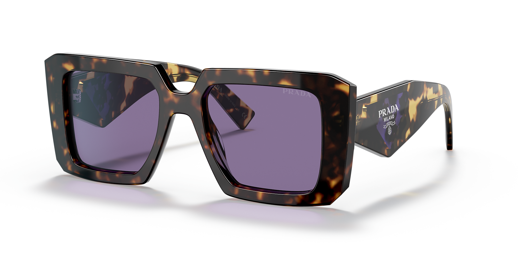 Prada PR 23YSF 52 Violet Mirror & Tortoise Sunglasses | Sunglass Hut ...
