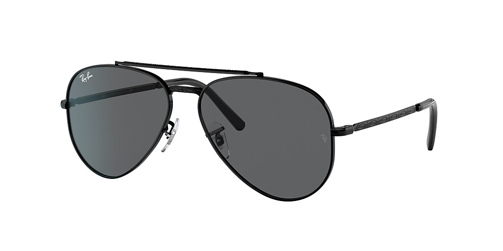 Ray-Ban RB3625 New Aviator 62 Dark Grey & Black Sunglasses | Sunglass ...