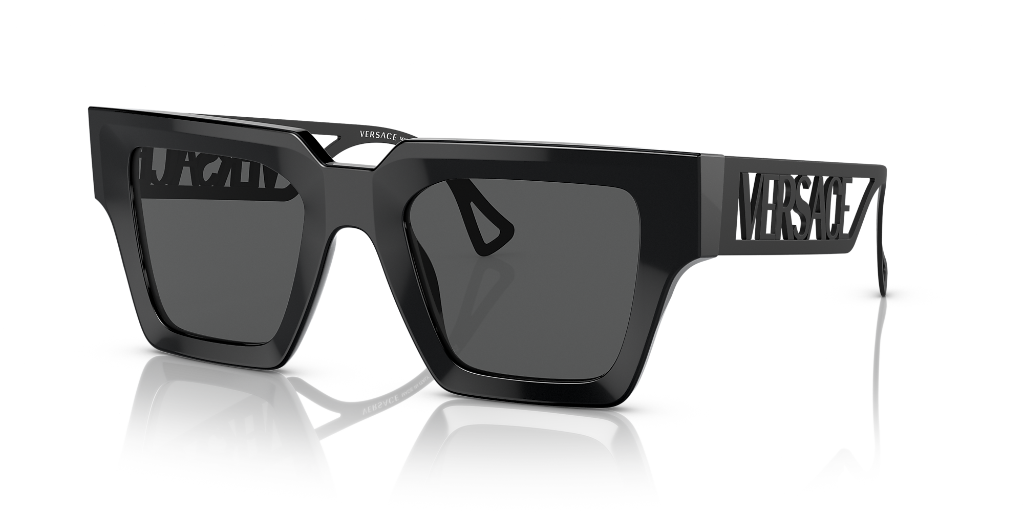 Versace Ve4431 50 Dark Grey And Black Sunglasses Sunglass Hut Usa