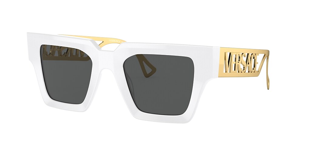 Versace Ve4431 50 Dark Grey And White Sunglasses Sunglass Hut Usa