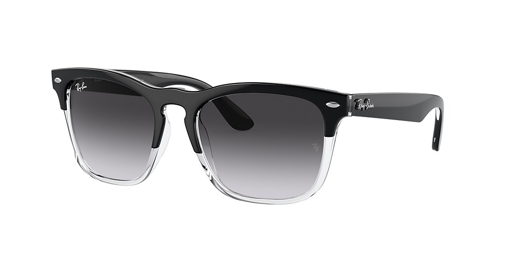 Ray-Ban RB4487 Steve 54 Grey & Black On Transparent Sunglasses ...