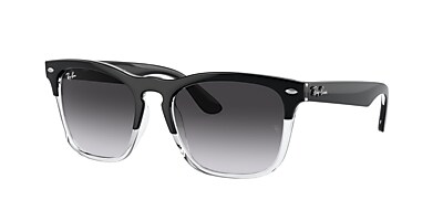 Ray-Ban RB4487 Steve 54 Grey & Black On Transparent Sunglasses ...