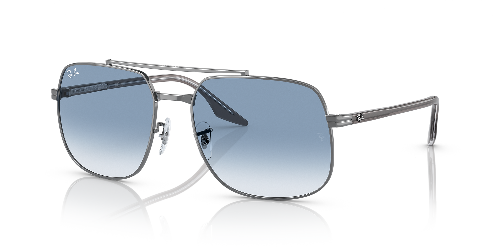 Ray-Ban RB3699 56 Gradient Blue & Gunmetal Sunglasses | Sunglass Hut USA