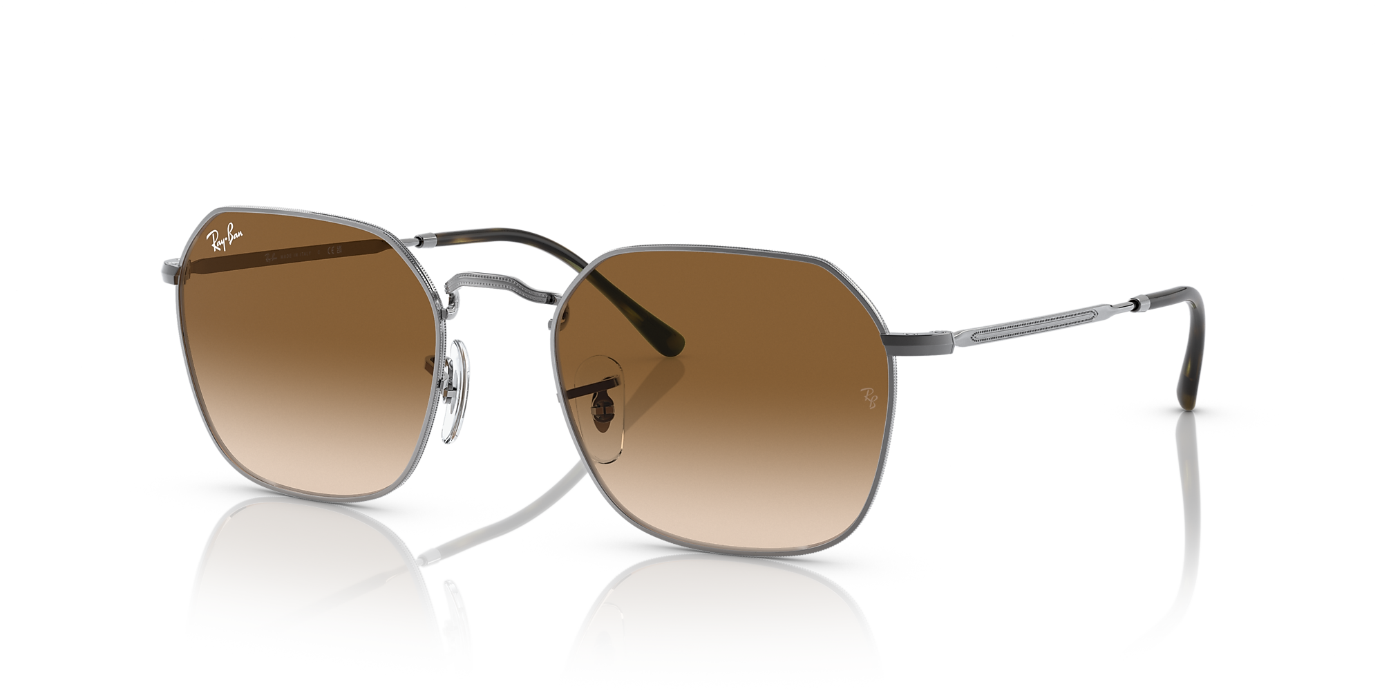 Ray-Ban RB3694 Jim 53 Brown & Gunmetal Sunglasses | Sunglass Hut USA