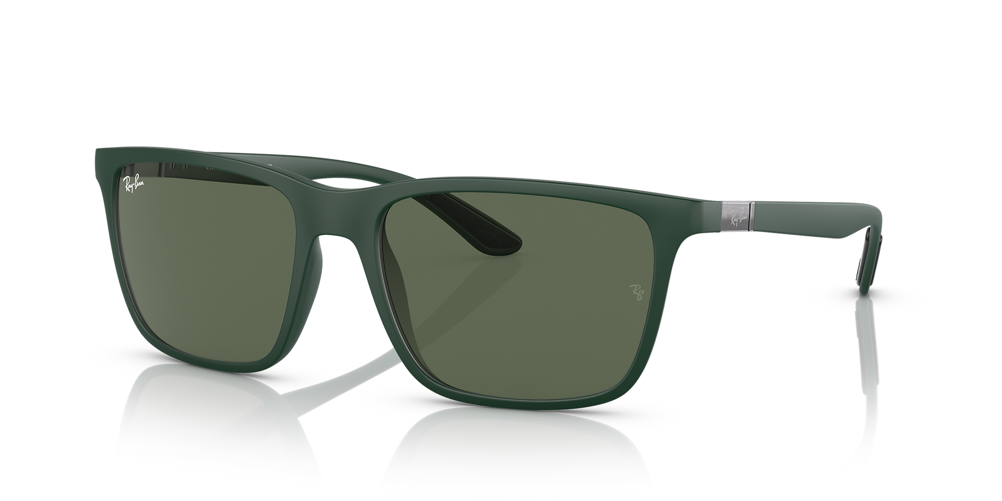 Ray-Ban RB4385 58 Dark Green & Green Sunglasses | Sunglass Hut Australia