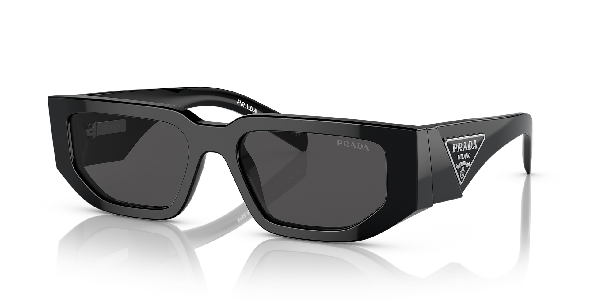 Prada PR 09ZSF 55 Dark Grey & Black Sunglasses | Sunglass Hut USA