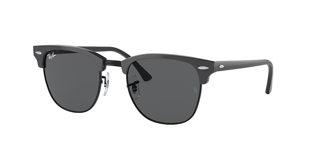 Ray-Ban RB3016 Clubmaster Classic 49 Dark Grey & Grey On Black ...