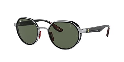 Ray-Ban RB3703M Scuderia Ferrari Collection 51 Dark Green & Silver ...