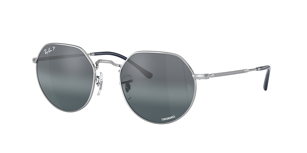 Ray-Ban RB3565 Jack Chromance 53 Dark Blue & Silver Polarised ...
