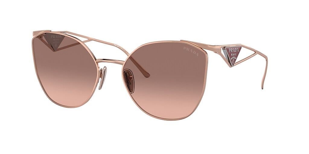 Prada PR 50ZS 59 Pink Gradient Dark Brown & Pink Gold Sunglasses ...