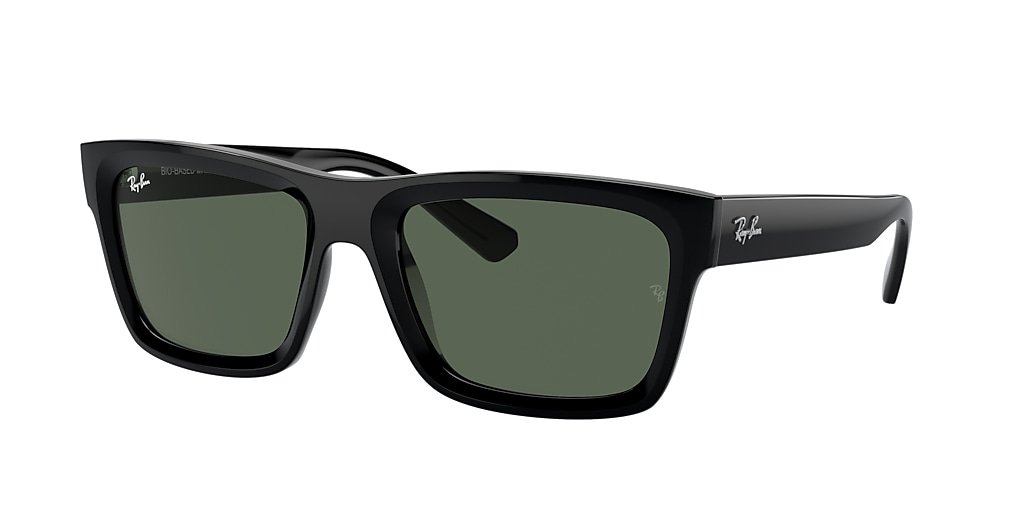 Ray-Ban RB4396 Warren Bio-Based 57 Dark Green & Black Sunglasses ...