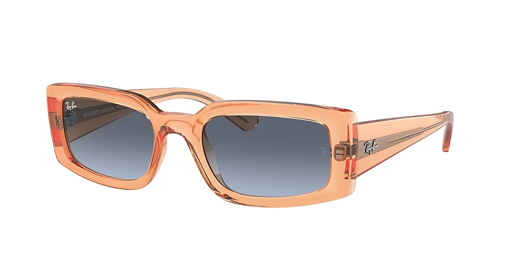Ray-Ban RB4395 Kiliane Bio-Based 54 Blue/Grey & Transparent Orange ...