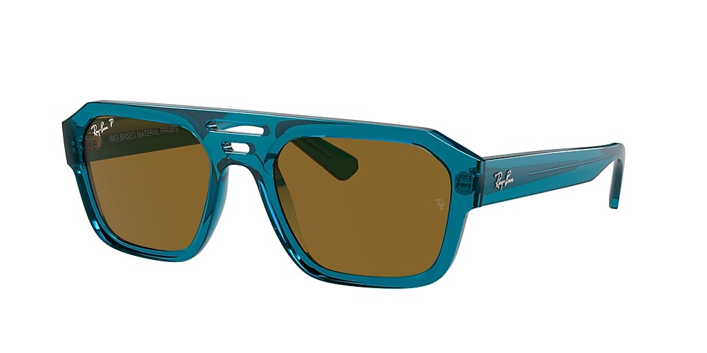 Ray-Ban RB4397 Corrigan Bio-Based 54 Dark Brown & Transparent Light ...