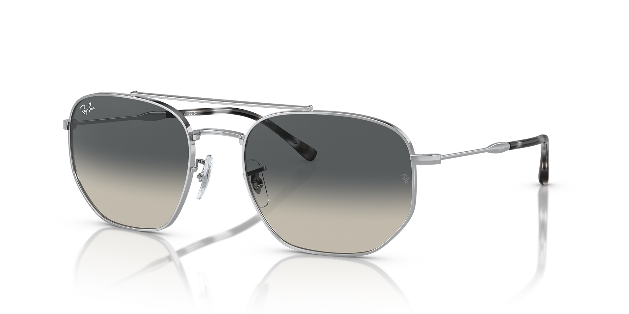 Ray-Ban RB3707 57 Grey & Silver Sunglasses | Sunglass Hut USA