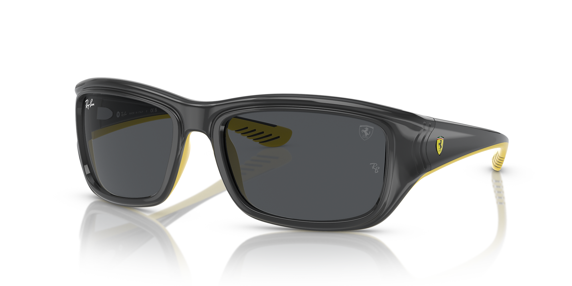 Ray-Ban RB4405M Scuderia Ferrari Collection 59 Dark Grey & Grey On ...