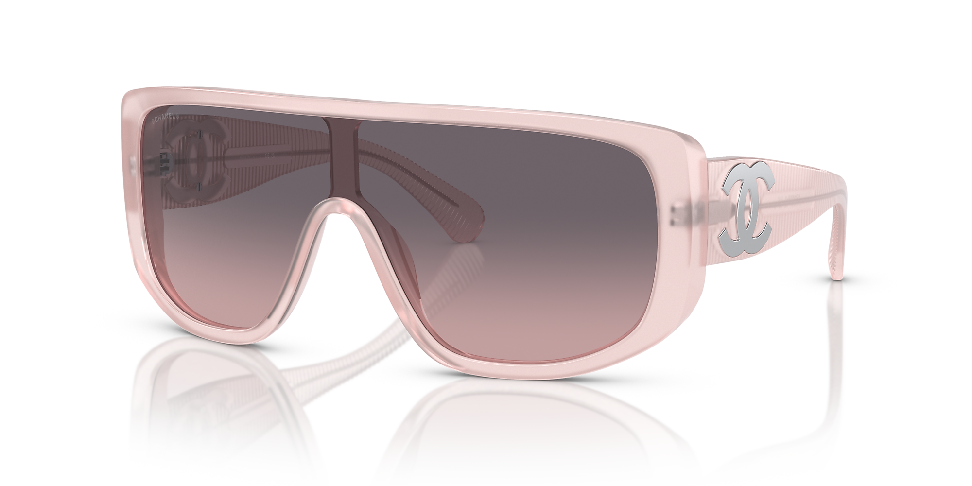 Chanel Shield Sunglasses CH5495 01 Pink & Light Pink Sunglasses ...