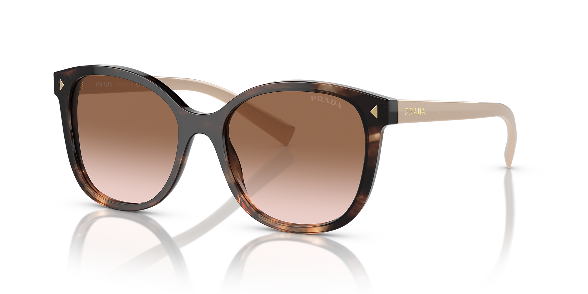 Prada PR 22ZS 53 Brown Gradient & Caramel Tortoise Sunglasses ...
