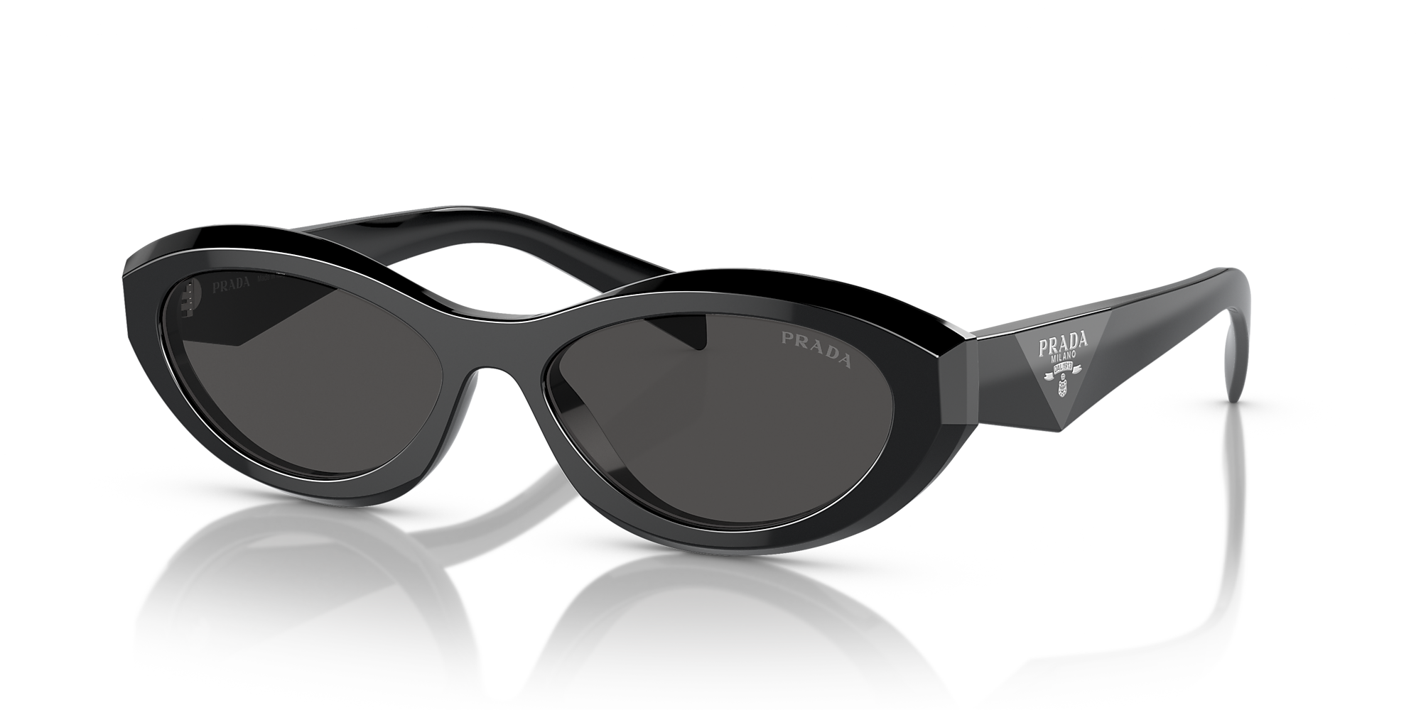 Prada PR 26ZSF 56 Dark Grey & Black Sunglasses | Sunglass Hut USA