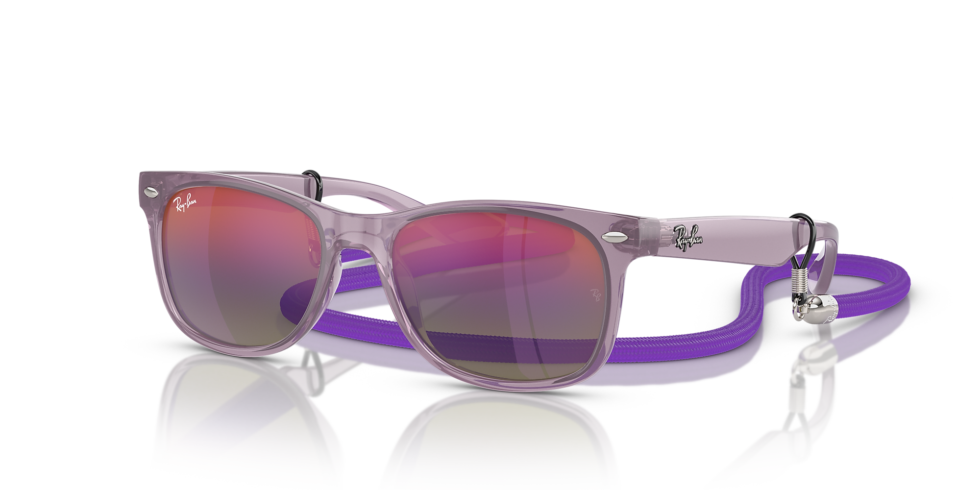 Ray-Ban RB9052S New Wayfarer Kids Summer Capsule 47 Blue & Violet ...