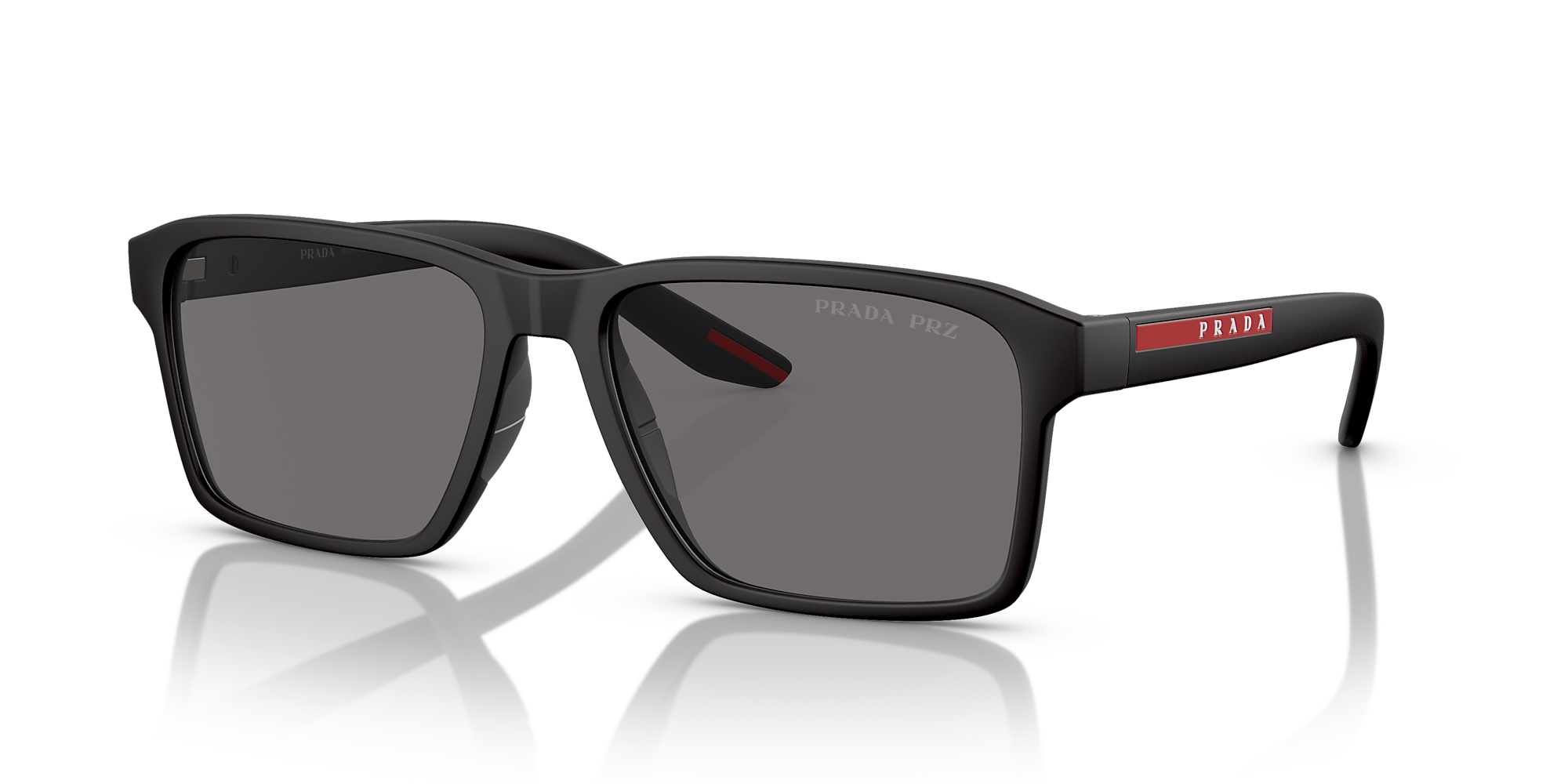Prada Linea Rossa PS 05YS 58 Dark Grey Polarized & Black Rubber ...