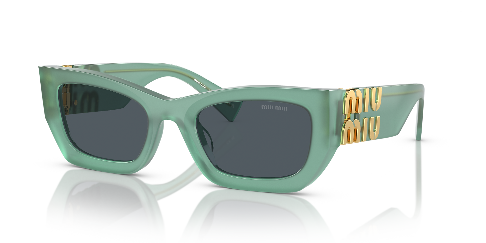 Miu Miu MU 09WS 53 Dark Grey & Ivy Opal Sunglasses | Sunglass Hut Australia