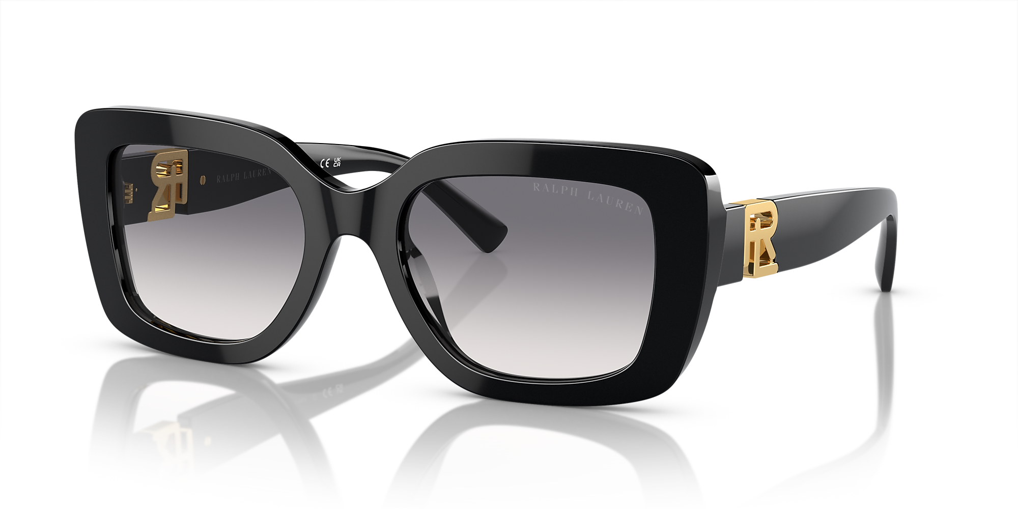 Ralph Lauren RL8217U The Nikki 55 Gradient Purple & Black Sunglasses ...