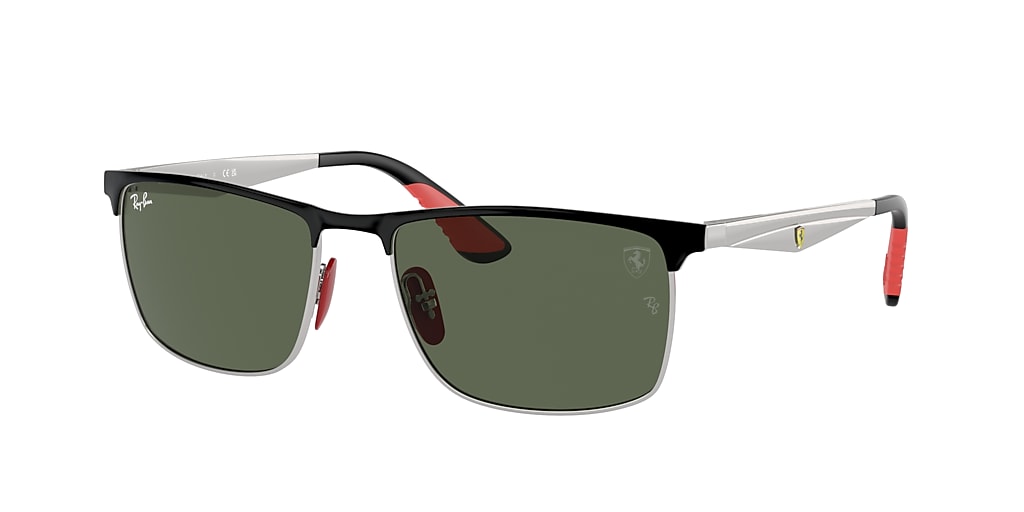 Ray-Ban RB3726M Scuderia Ferrari Collection 57 Dark Green & Black On ...