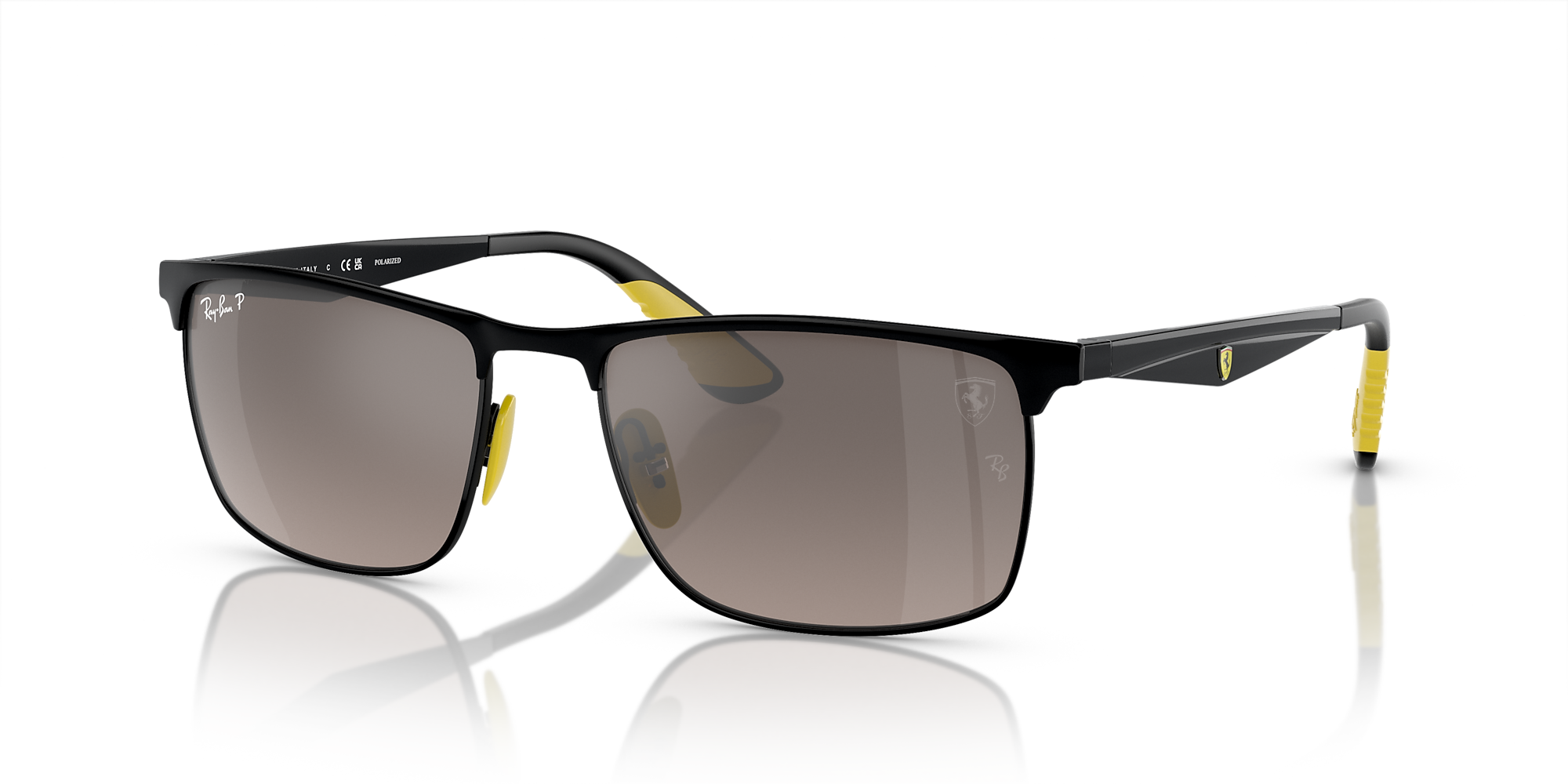 Ray-Ban RB3726M Scuderia Ferrari Collection 57 Grey & Black On Black ...