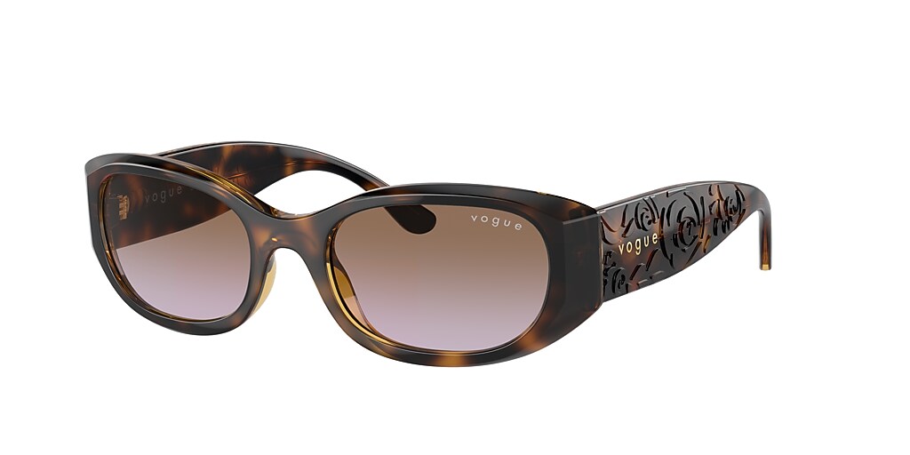 Vogue Eyewear VO5525S 52 Violet Gradient Brown & Dark Havana Sunglasses ...