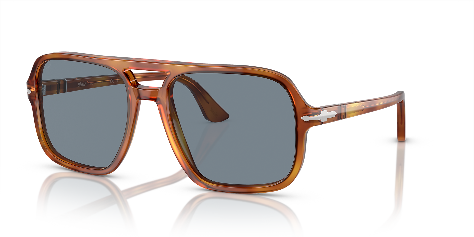 Persol PO3328S 58 Light Blue & Terra Di Siena Sunglasses | Sunglass Hut USA