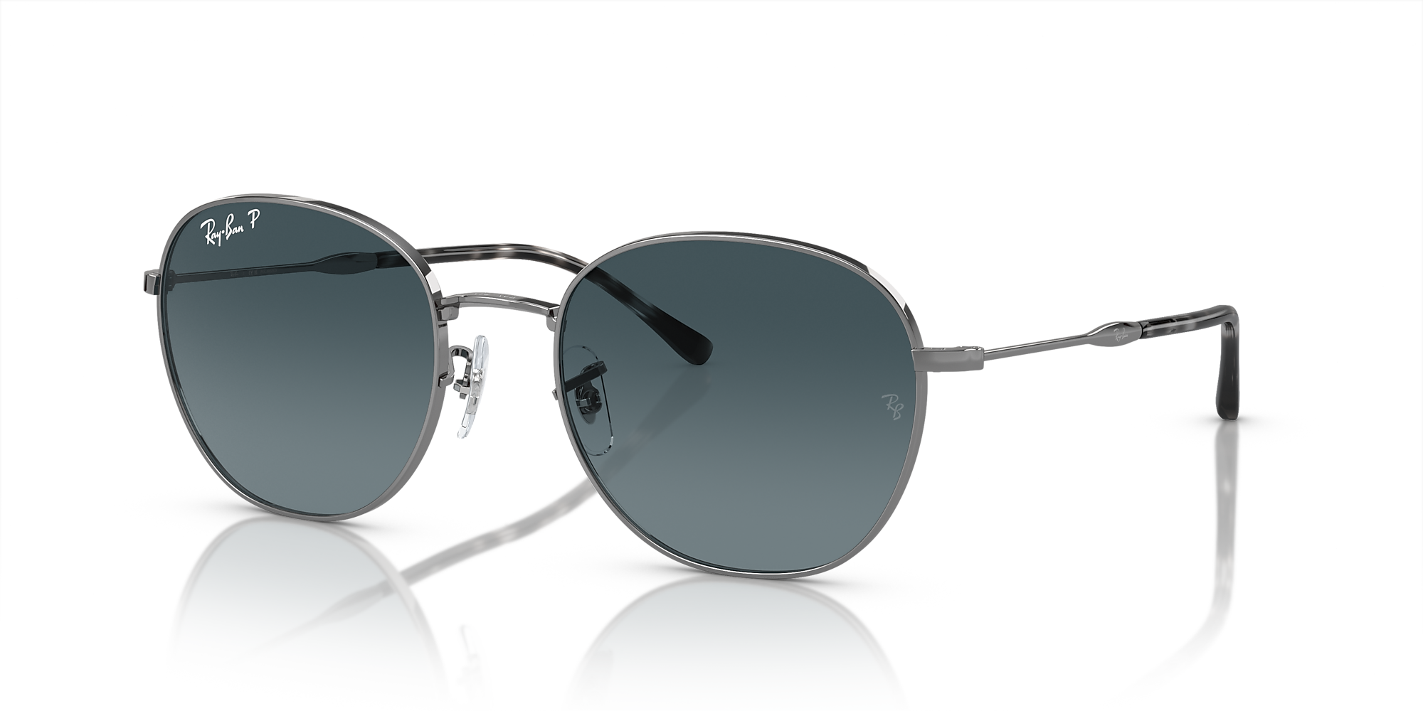 Ray-Ban RB3809 55 Blue & Gunmetal Polarized Sunglasses | Sunglass Hut USA