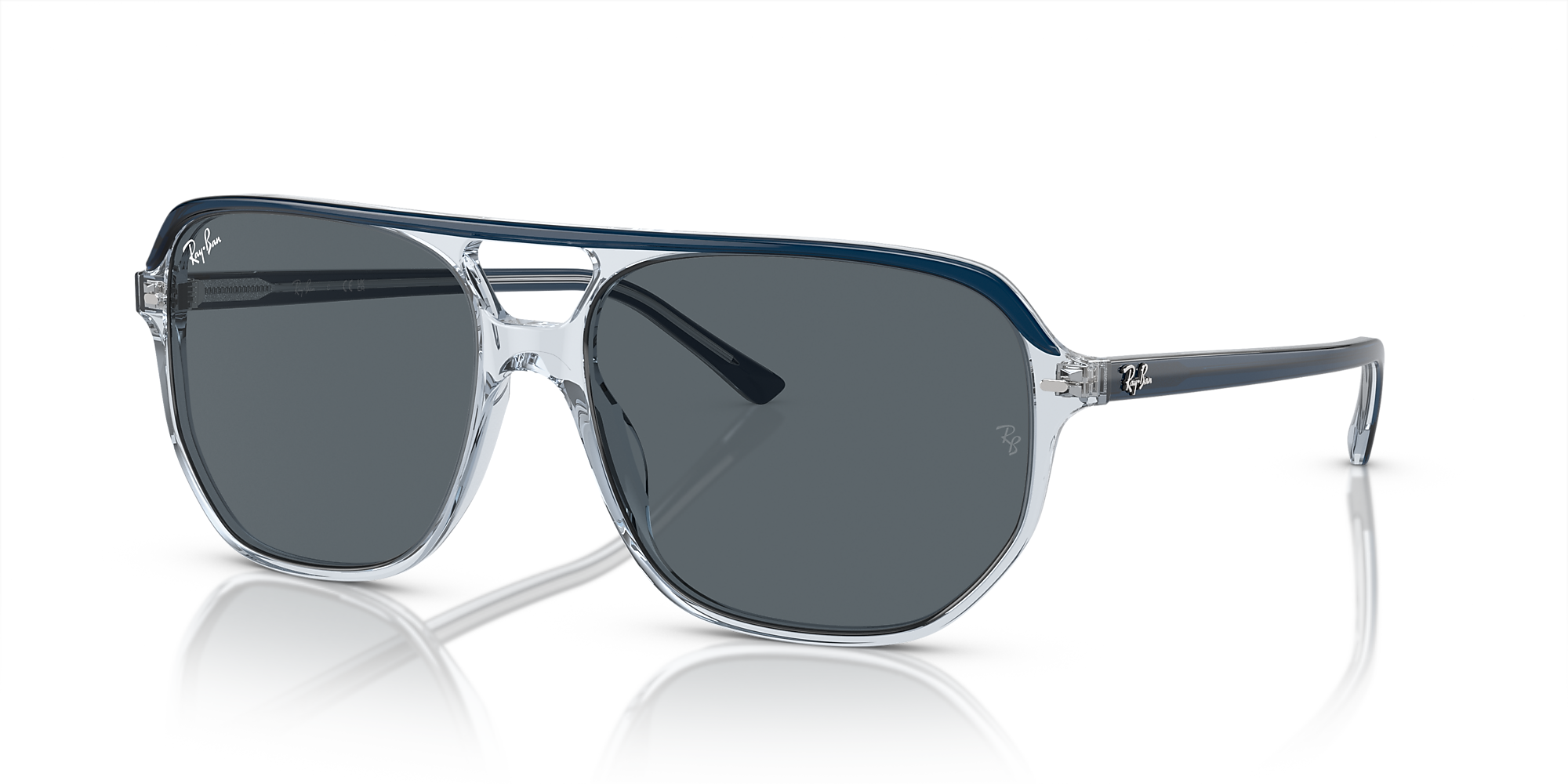 Ray-Ban RB2205 Bill One 60 Blue & Blue On Transparent Blue Sunglasses ...