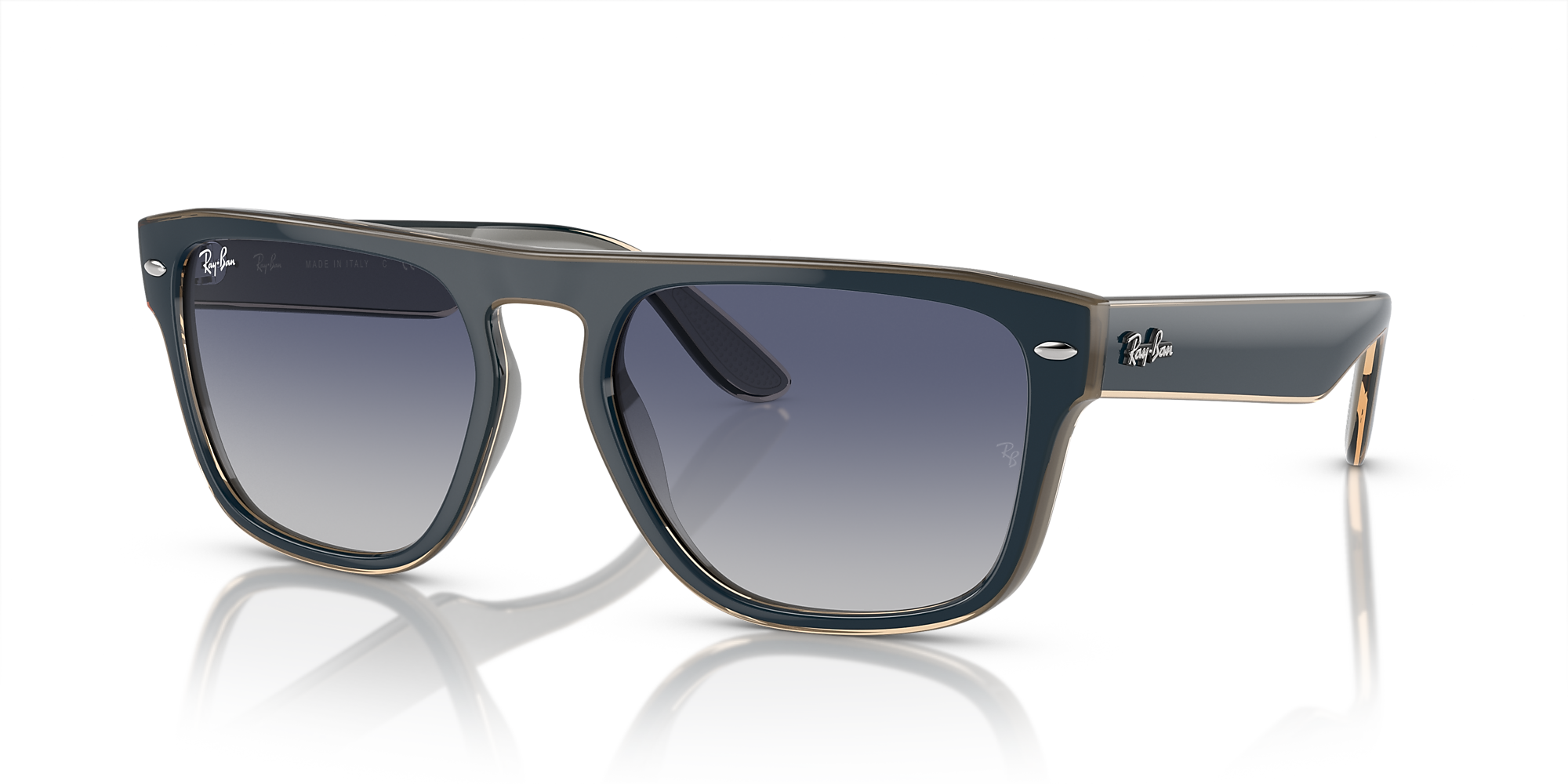 Ray-Ban RB4407 57 Grey/Blue & Blue & Grey & Transparent Light Brown ...