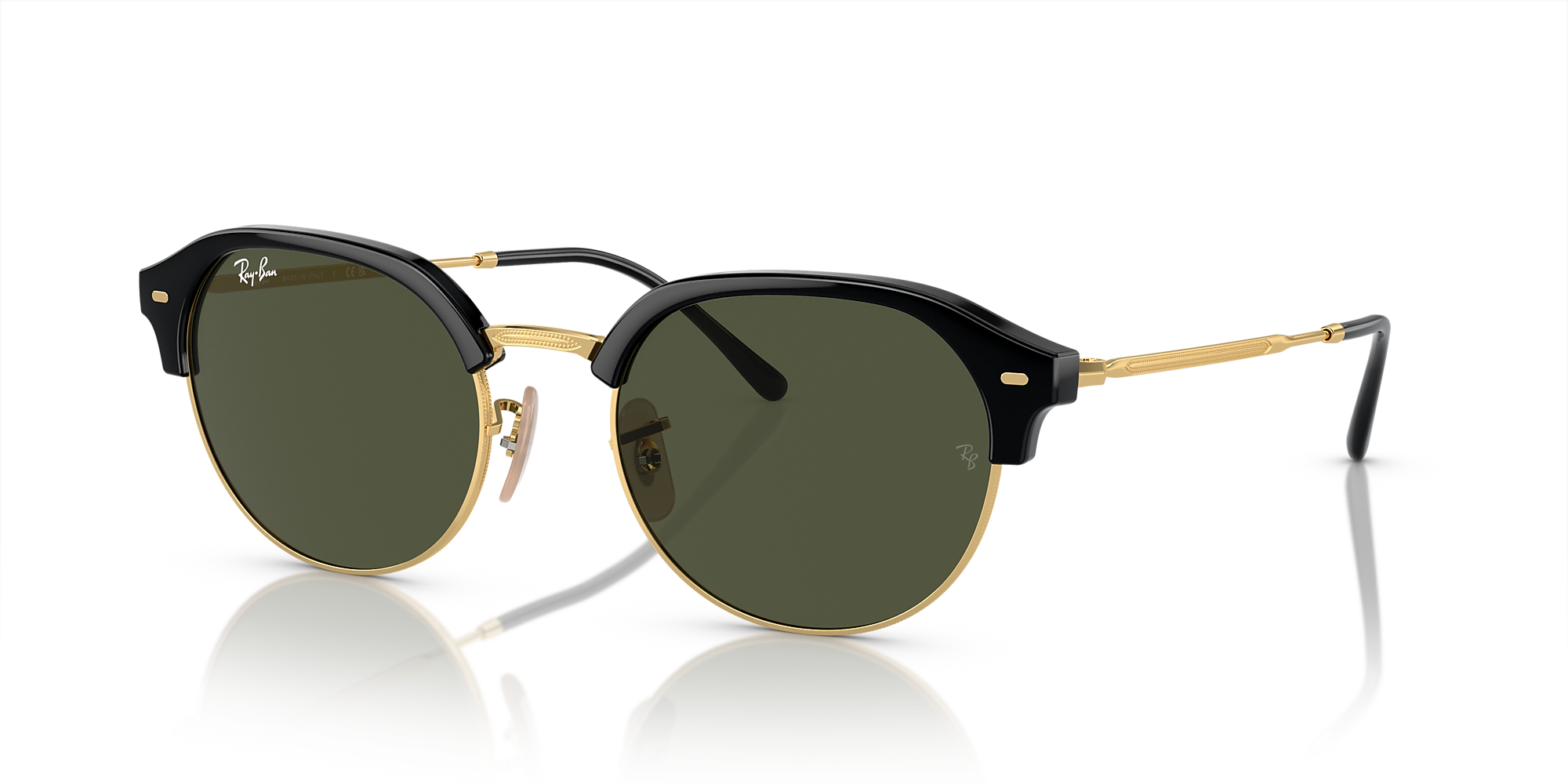Ray-Ban RB4429 55 Green & Black On Gold Sunglasses | Sunglass Hut USA