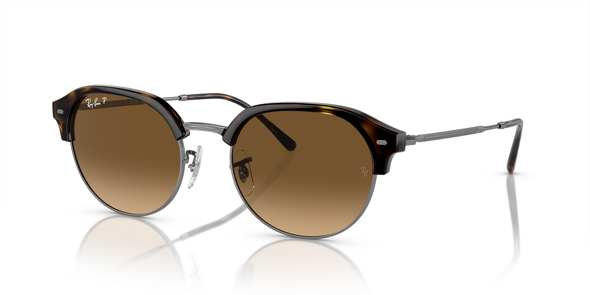 Ray-Ban RB4429 55 Brown & Havana On Gunmetal Polarized Sunglasses ...