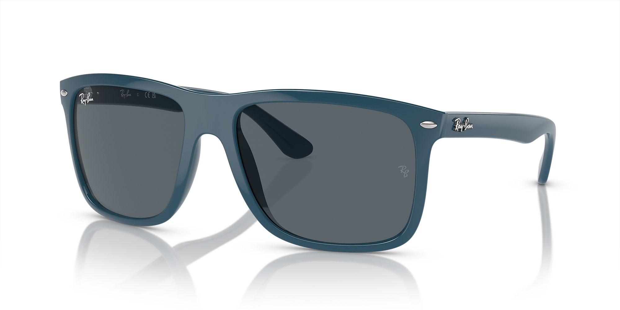 Ray-Ban RB4547 Boyfriend Two 57 Blue & Blue Sunglasses | Sunglass Hut ...