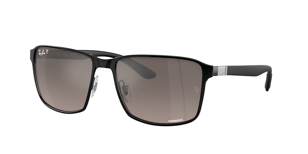 Ray-Ban RB3721CH Chromance 59 Grey & Black On Black Polarized ...