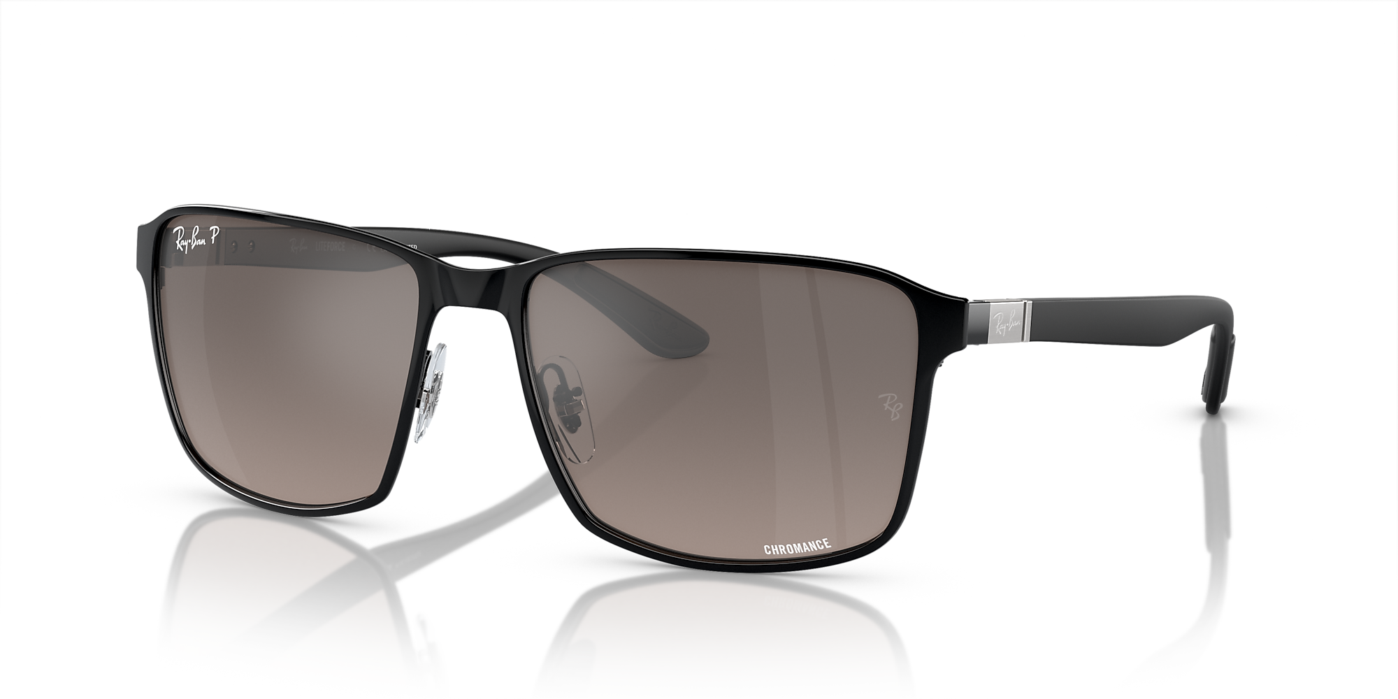 Ray-Ban RB3721CH Chromance 59 Grey & Black On Black Polarised ...