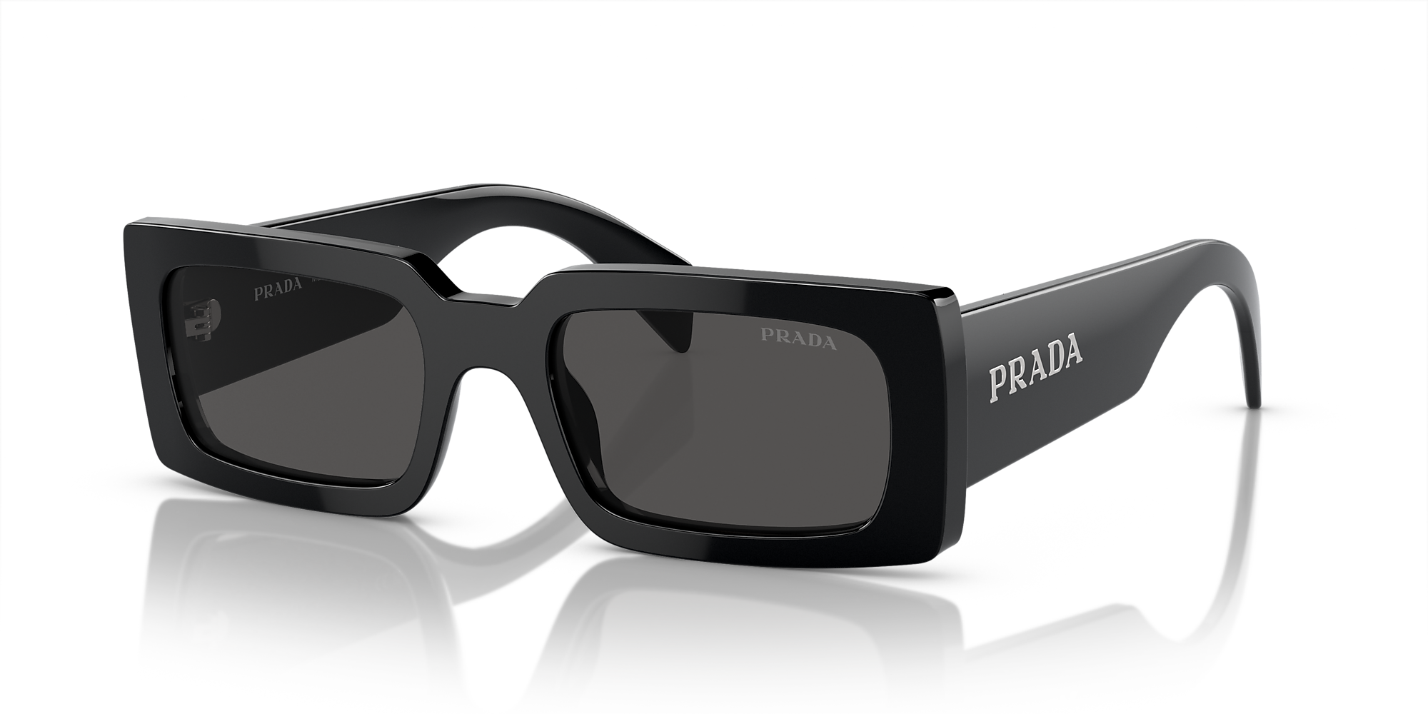 Prada PR A07S 52 Dark Grey & Black Sunglasses | Sunglass Hut Australia